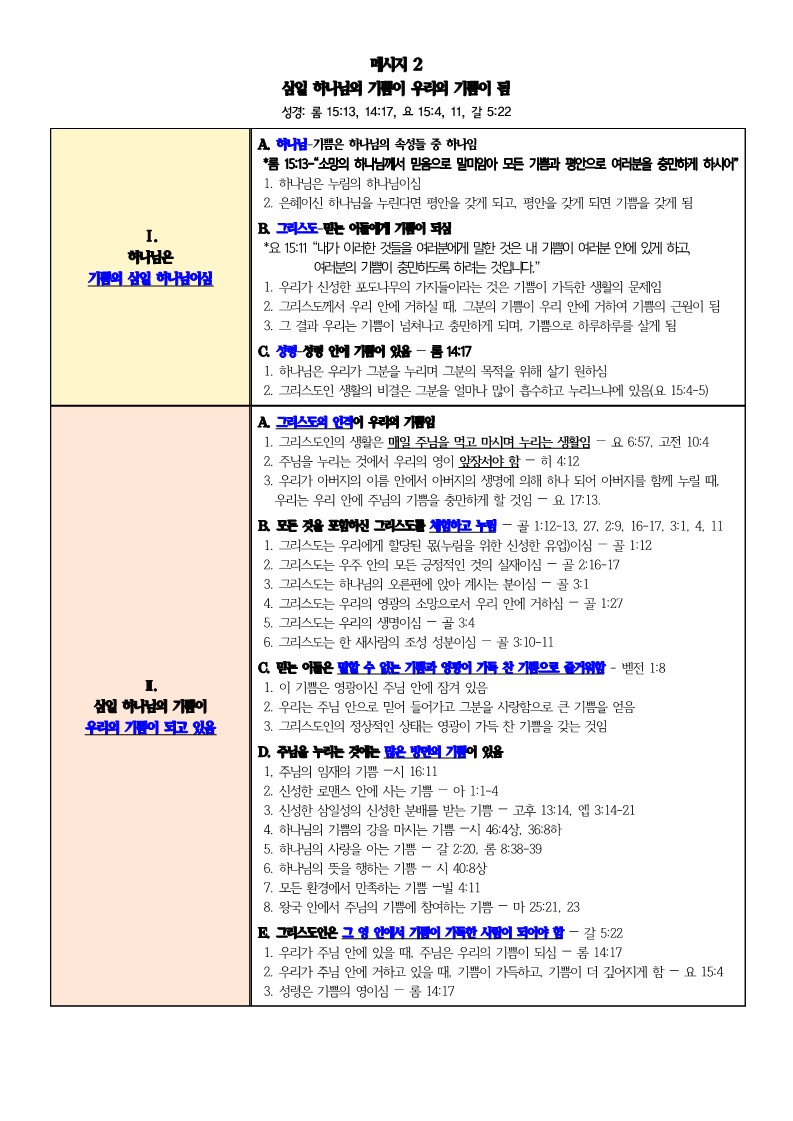 성경진리사역원(BTMK) | [2023년 국제 추수 감사절 집회]M2 - 삼일 하나님의 기쁨이 우리의 기쁨이 됨